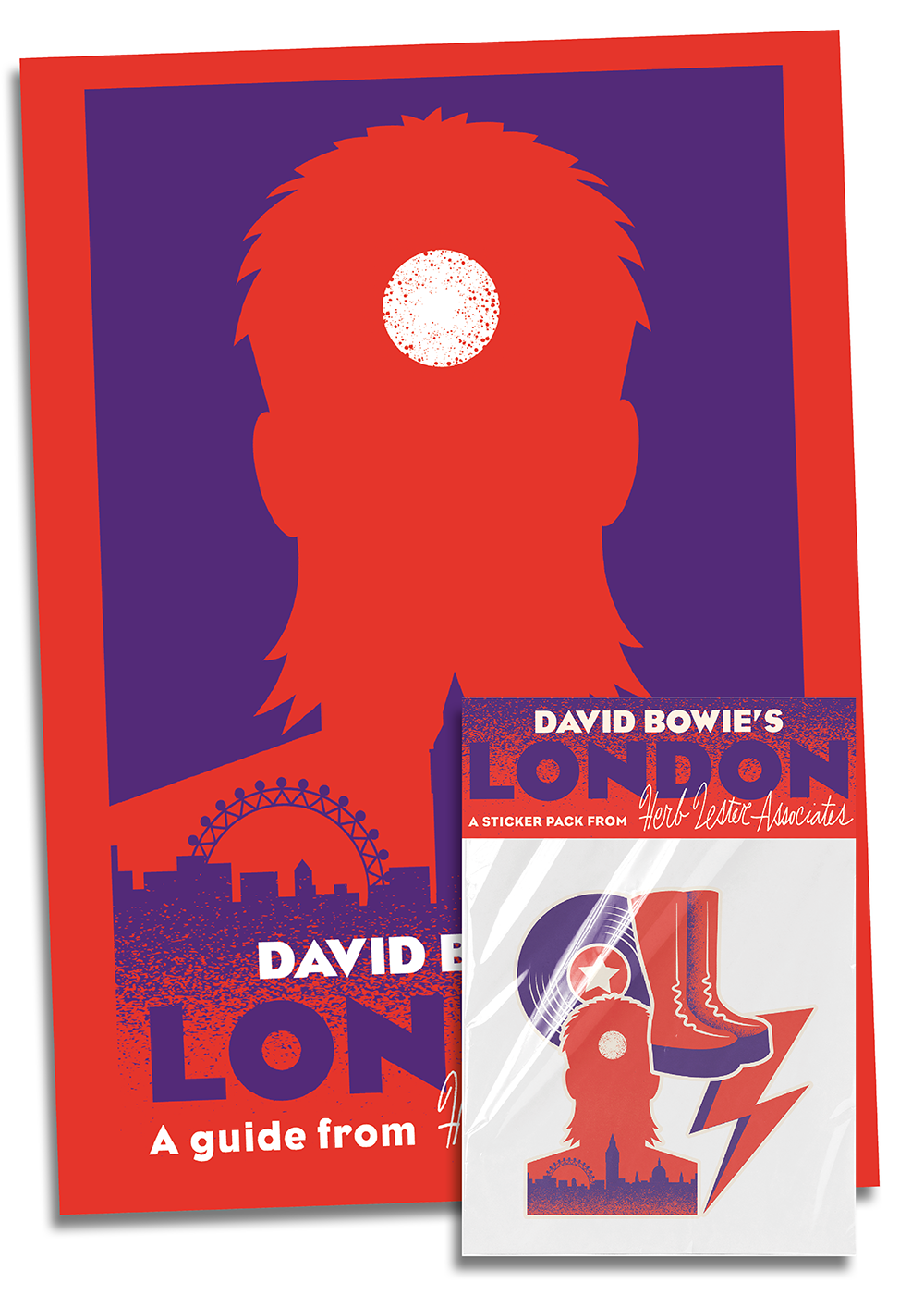 David Bowie's London + sticker set – Herb Lester Associates
